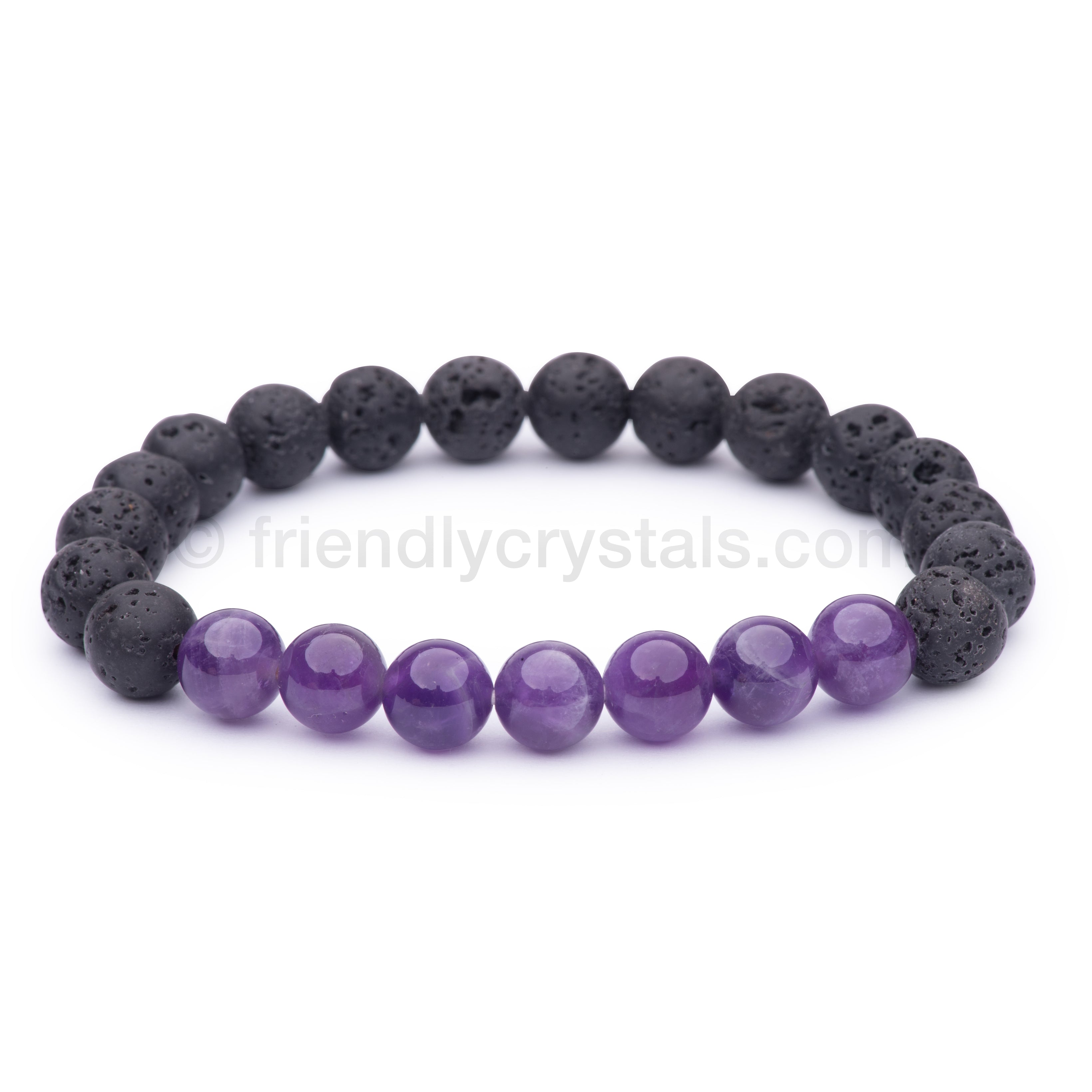 Amethyst Lava Bracelet